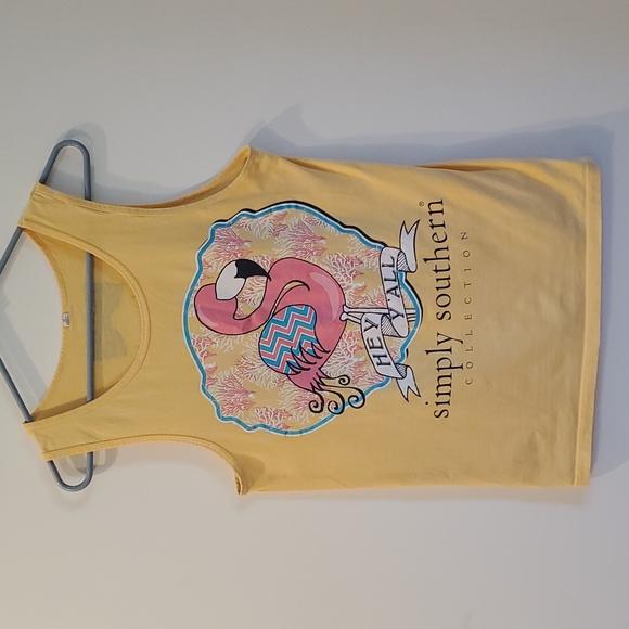 Simply Southern | Tops | Simply Southern Yellow Flamingo Tank Hey Yall ...